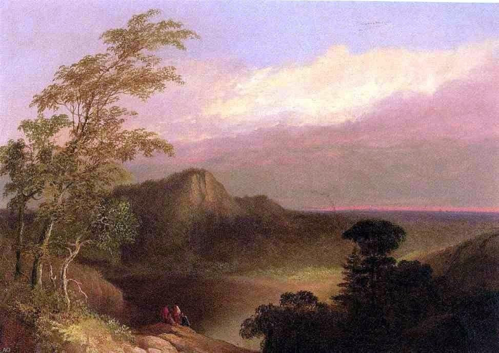 Alvan Fisher Indians at Sunset, Gallery Wrapped Canvas Print, 18"x27"