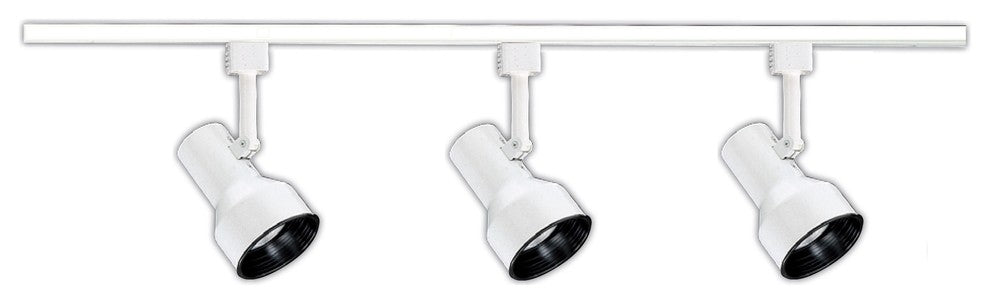 NICOR 4 Ft. Track Lighting Kit with Three 50W Track Light Heads in Whi