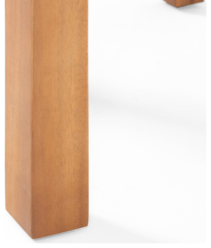 GDF Studio Yetta Outdoor End Table, Brown Patina Finish
