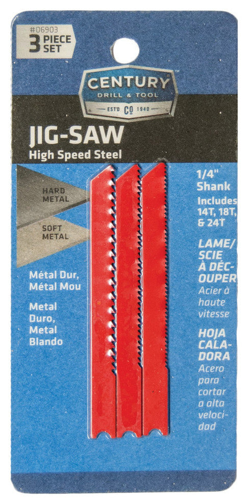 Universal Shank Jig Saw Blades, 3 Piece Set