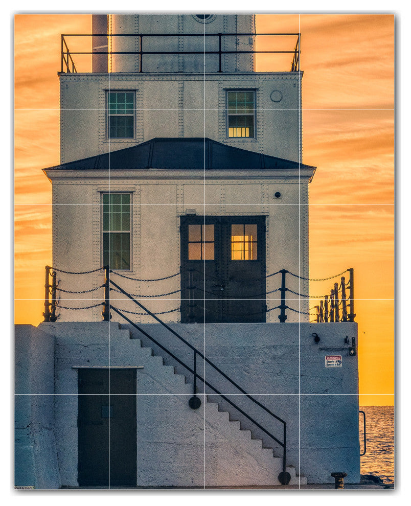 Lighthouse Ceramic Tile Wall Mural HZ500844-45M. 24" x 30"