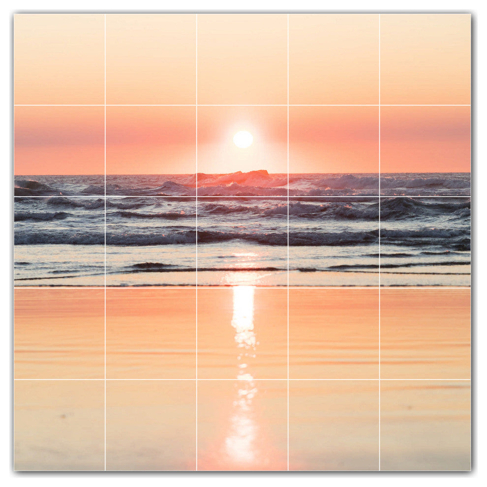 Sunset Ceramic Tile Wall Mural HZ501001-55XL. 60" x 60"
