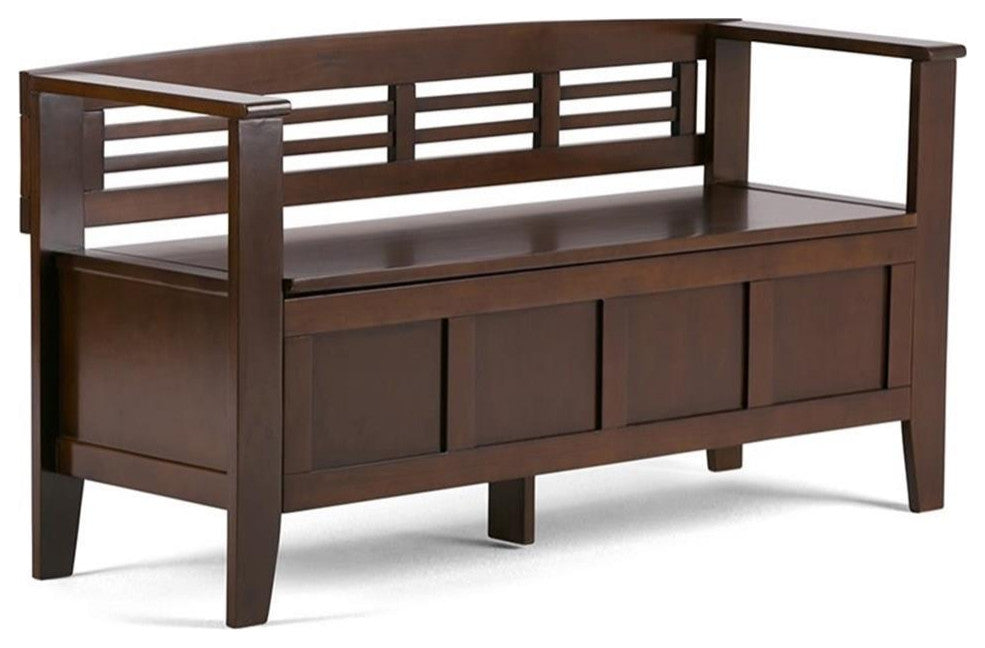 Atlin Designs Entryway Storage Bench in Rustic Brown
