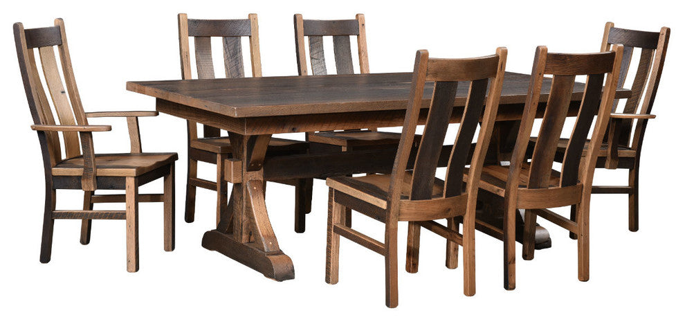 Bristol Dining Table, Reclaimed Barnwood, Provincial, 42x84
