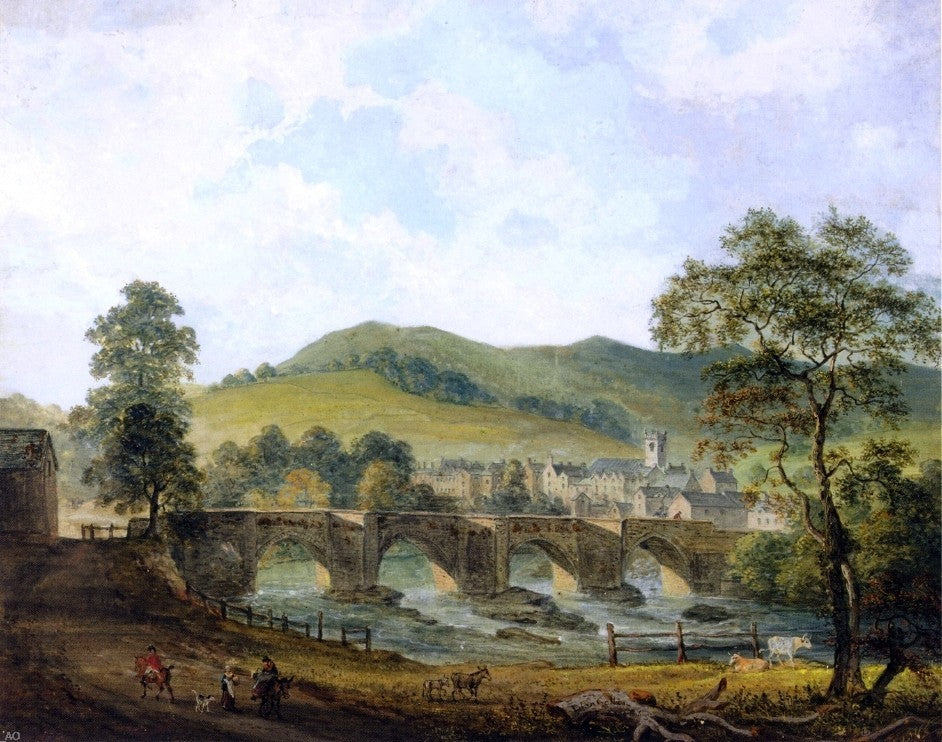 Paul Sandby RA Llangollen Denbighshire, 20"x25" Wall Decal