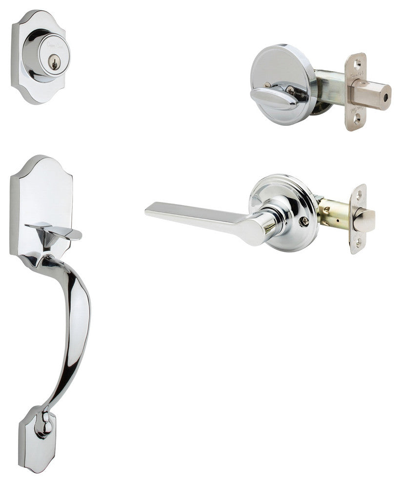 Active Handle Set, Zane Lever Interior Trim, Polished Stainless