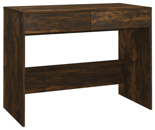 vidaXL Desk with Drawers Computer Desk Home Office Smoked Oak Engineer