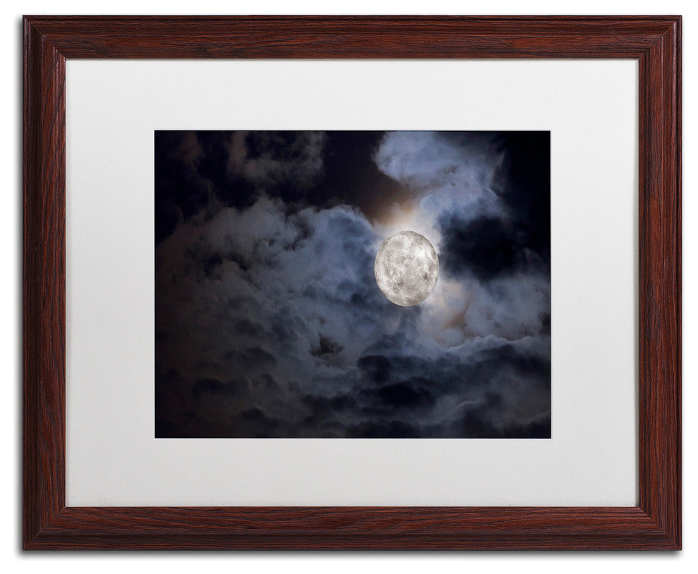 Jason Shaffer 'Supermoon ' Matted Framed Art, Wood Frame, White Mat, 2