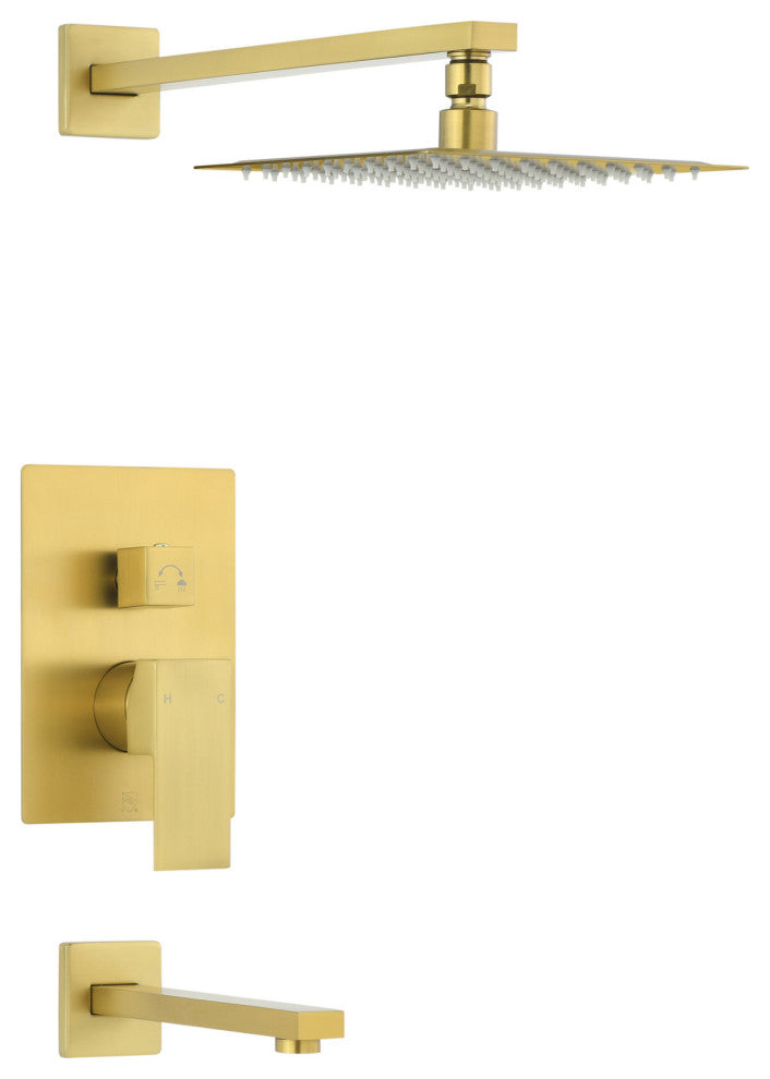 Swiss Madison SM-STF01 Concorde Tub and Shower Trim Package - Brushed