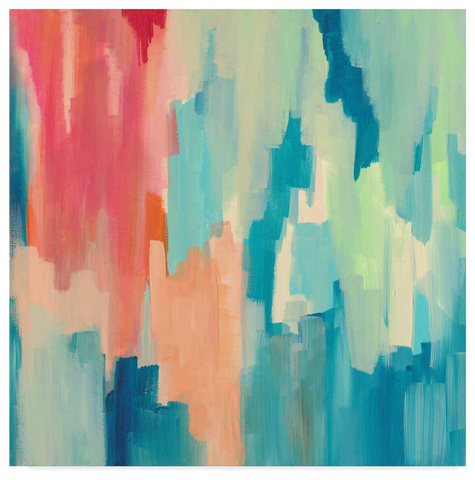 Jennifer Mccully 'Color Theory Abstract' Canvas Art, 18"x18"