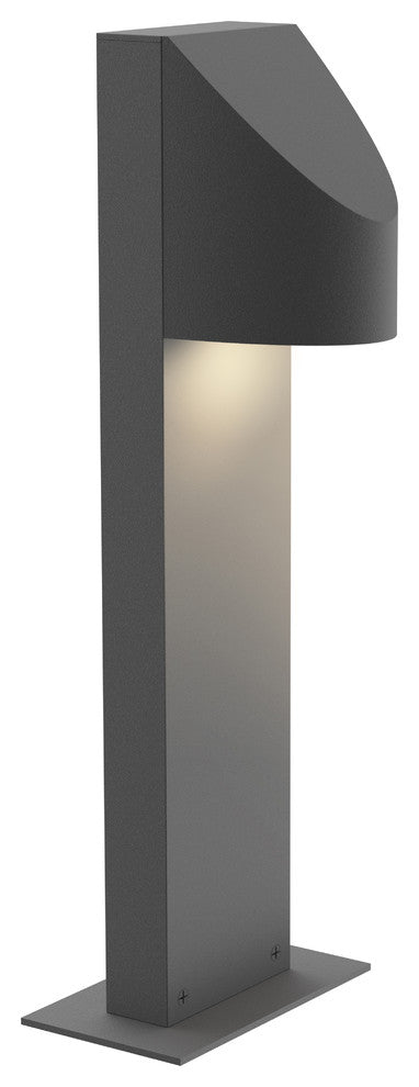 16" LED Bollard, Textured Gray