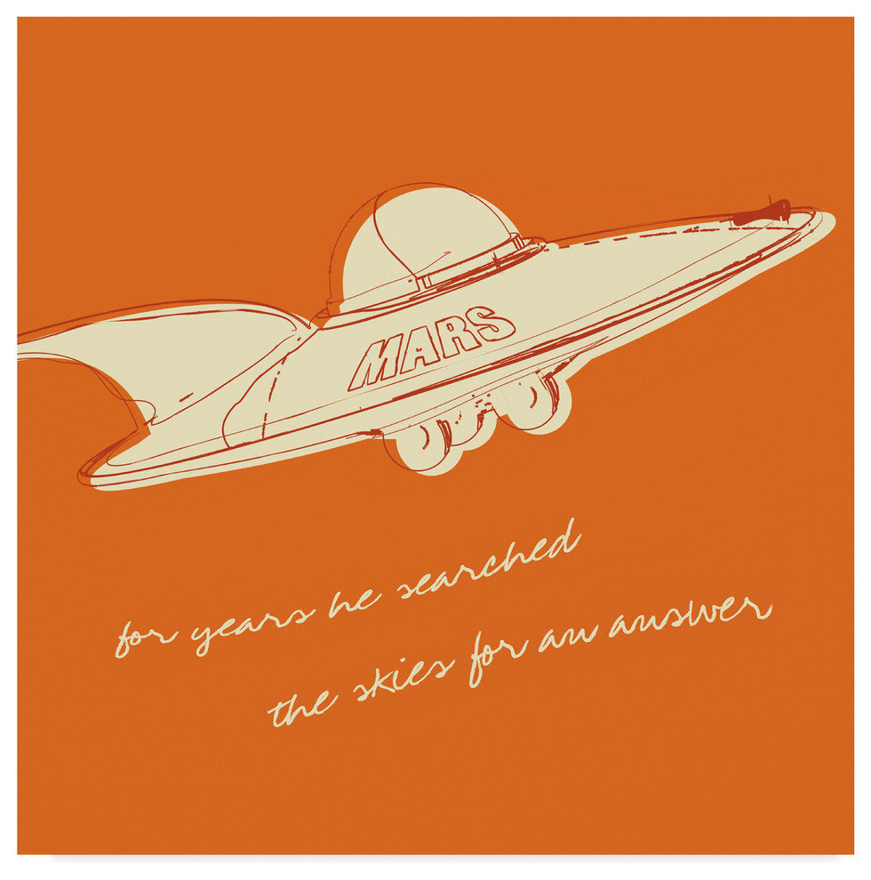 John W. Golden 'Lunastrella Flying Saucer' Canvas Art, 18"x18"
