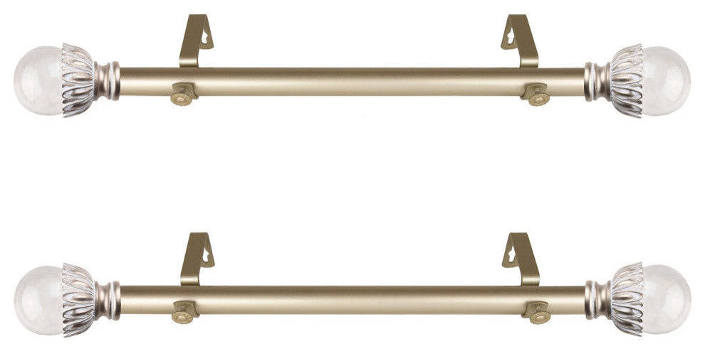 Nilo Side Curtain Rods 12-20" Light Gold