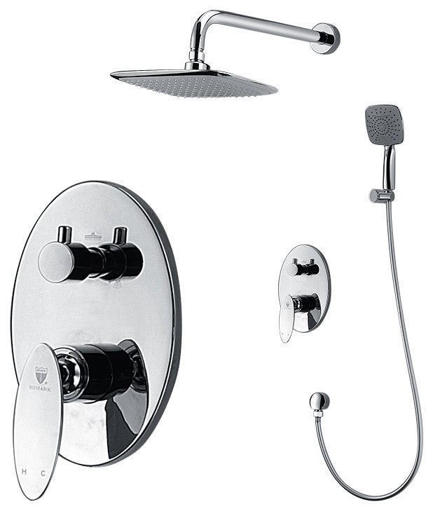 Monza Wall Mount Bathroom Rain Shower Set