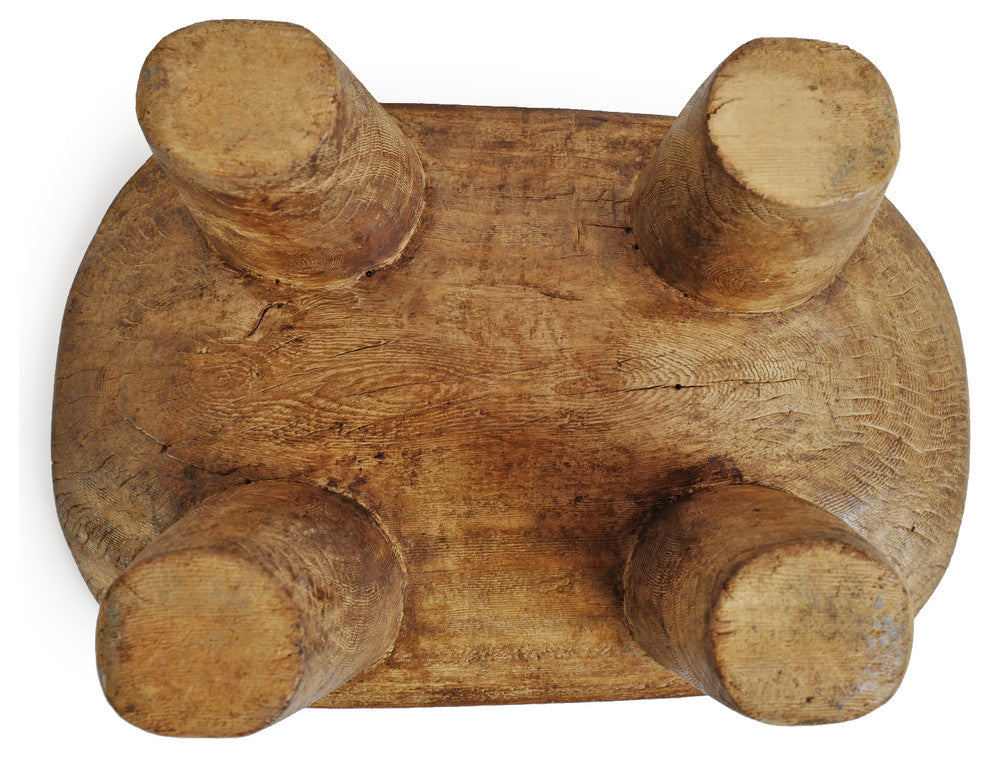 Consigned Lobi Wood Stool