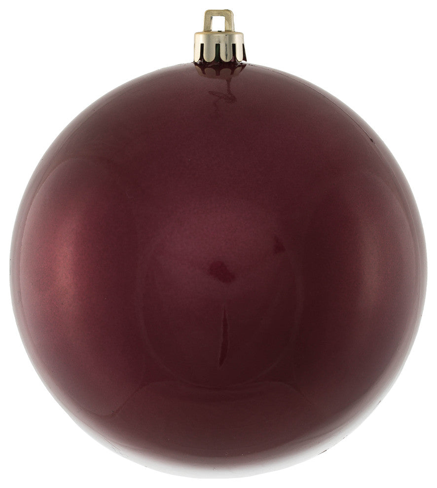 Vickerman N591021Dcv 4" Berry Red Candy Ball Ornament, 6 Per Bag