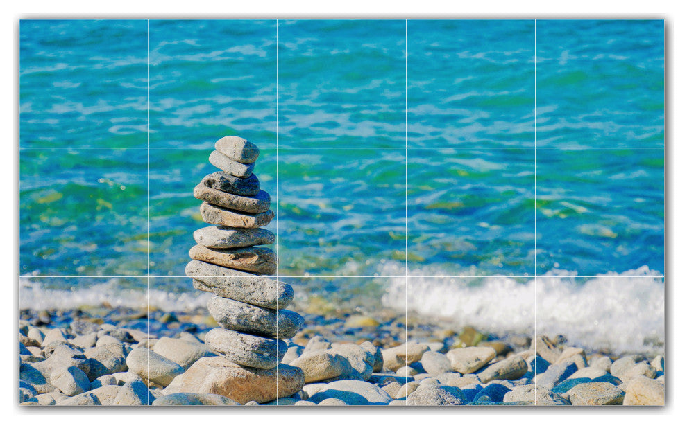 Waves Ceramic Tile Wall Mural HZ501164-53M. 30" x 18"