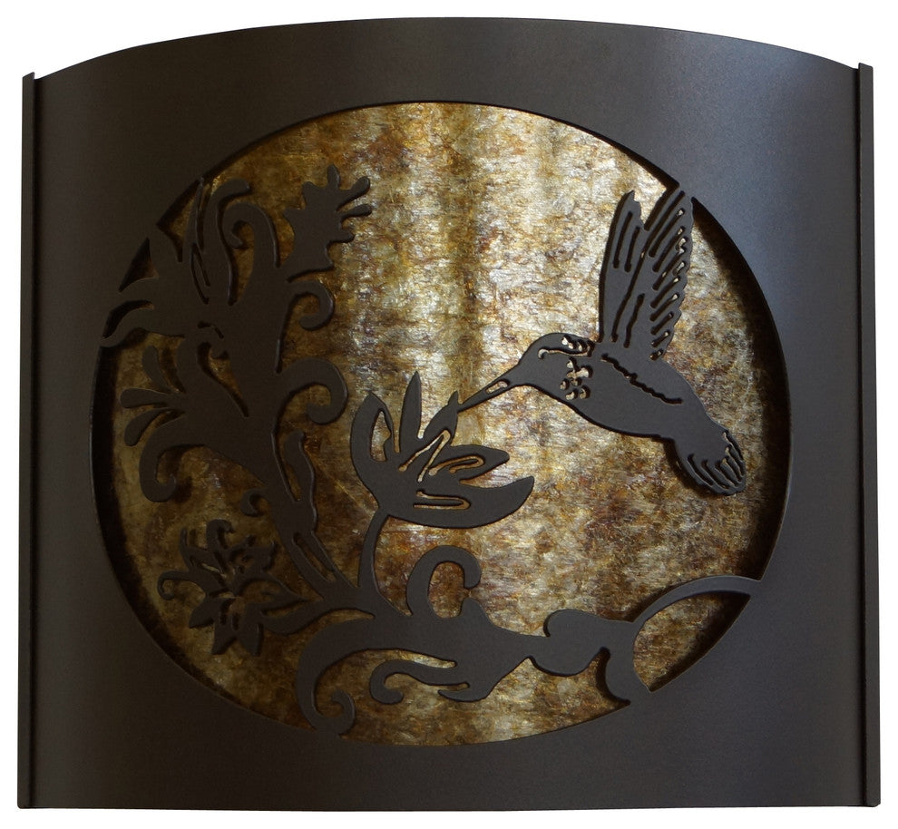 Hummingbird Decorative Sconce, Facing Left, 14"