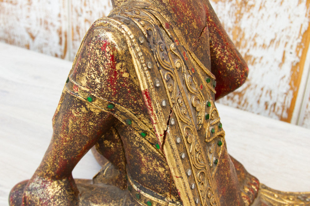 Burmese Sariputra Buddhist Statue