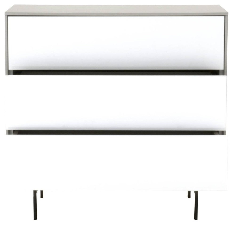3-drawer Modular Buffet White and Black