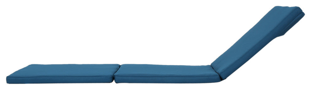 GDF Studio Laraine Outdoor Water Resistant Chaise Lounge Cushion, Blue