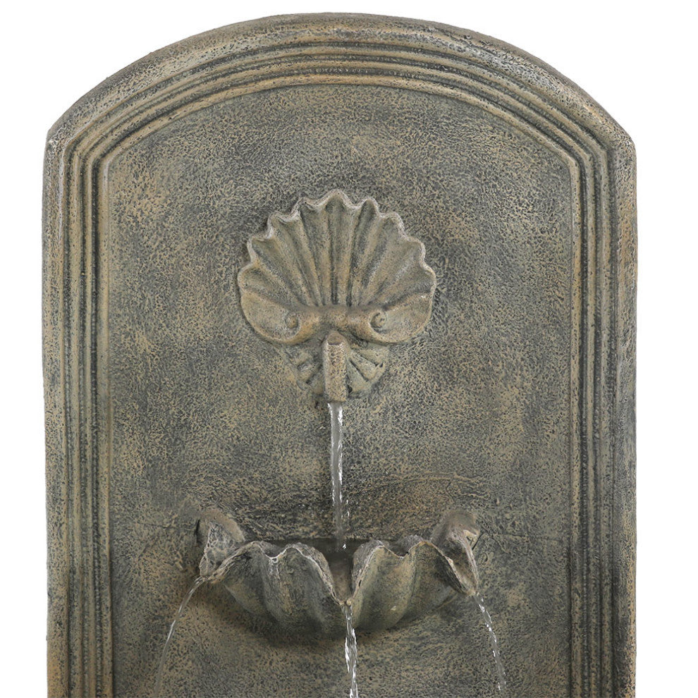 Sunnydaze Seaside Electric Wall Water Fountain Lightweight - French Li