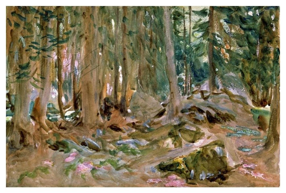 "pine Forest" Digital Paper Print By John Singer Sargent 24"x17"