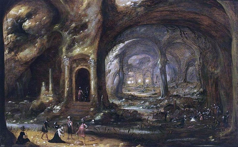 Rombout Van Troyen Cave with Soldiers Capturing a Woman Gallery Wrap C