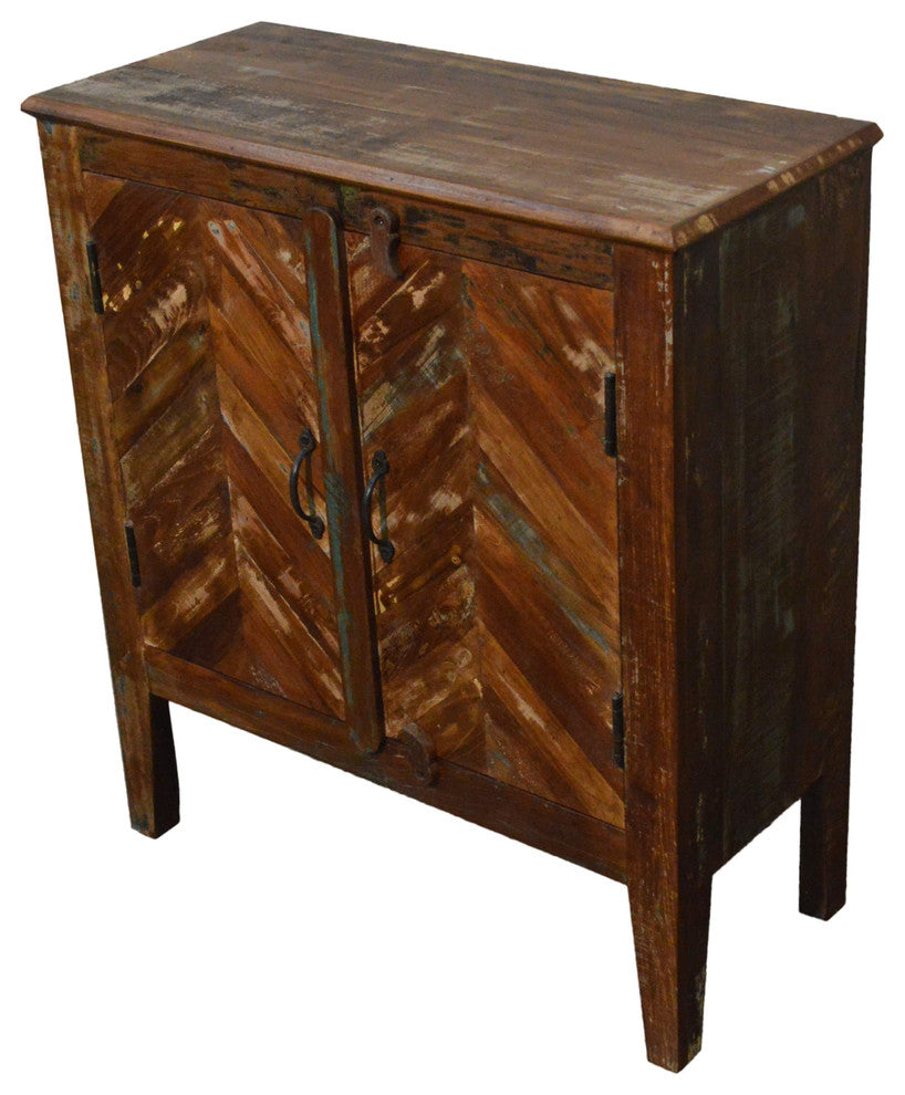 Reclaimed Rustic Night Stand Bedside Storage 2 door Cabinet