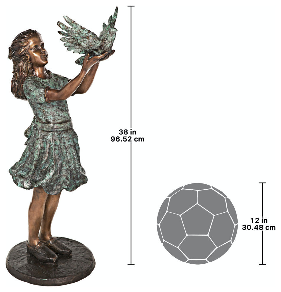 Design Toscano Destiny And The Dove Bronze Statue